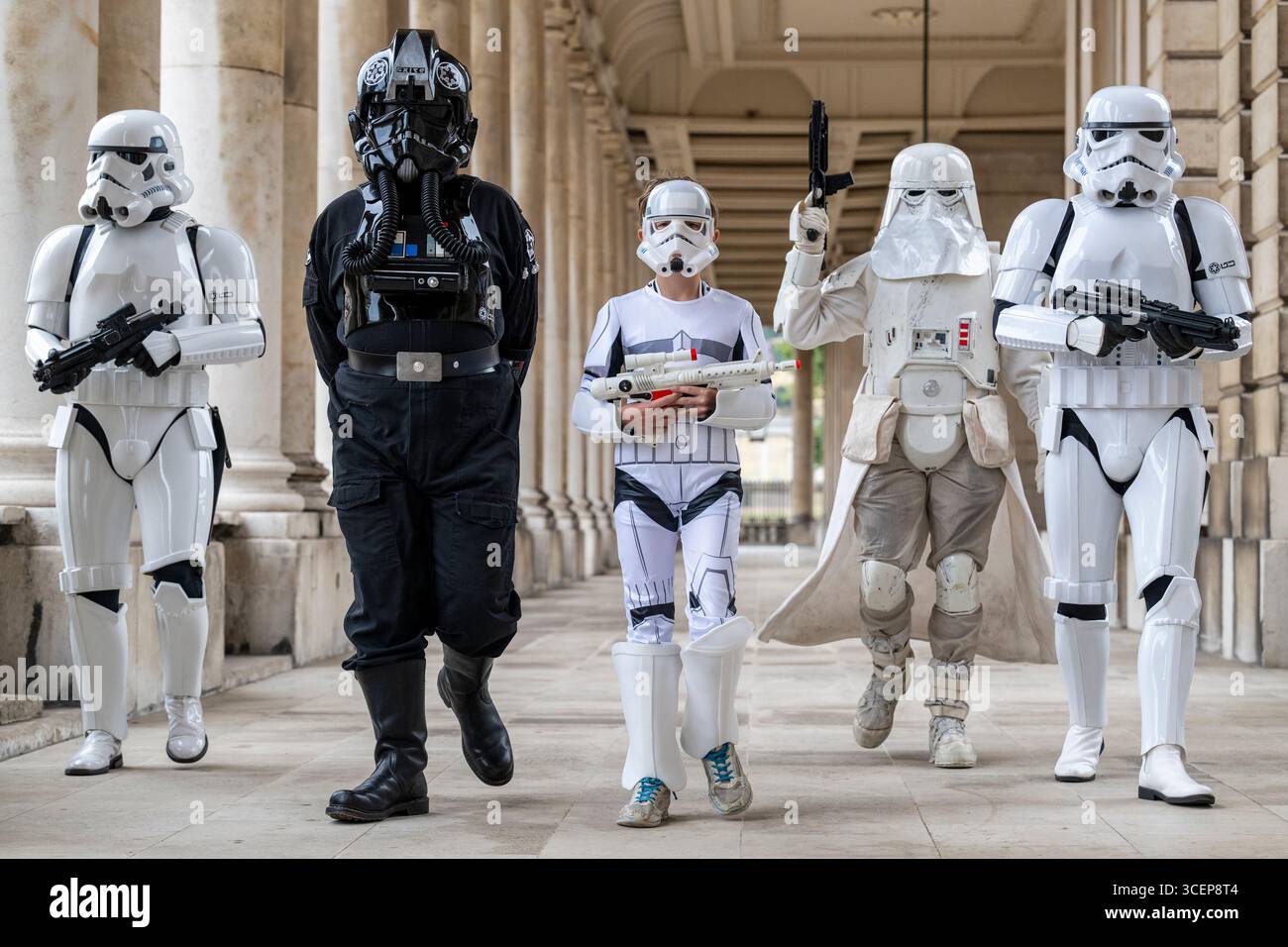 London, UK. 19 August 2025. Costumed fans as stormtroopers take part in ...