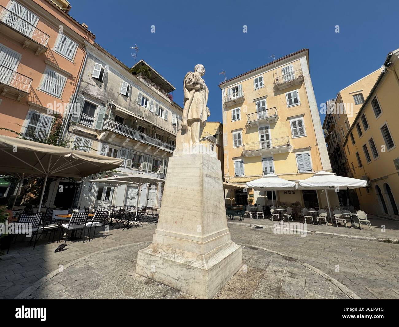 Statue of Georgios Theotokis in Corfu Town, Corfu, Greece Stock Photo ...