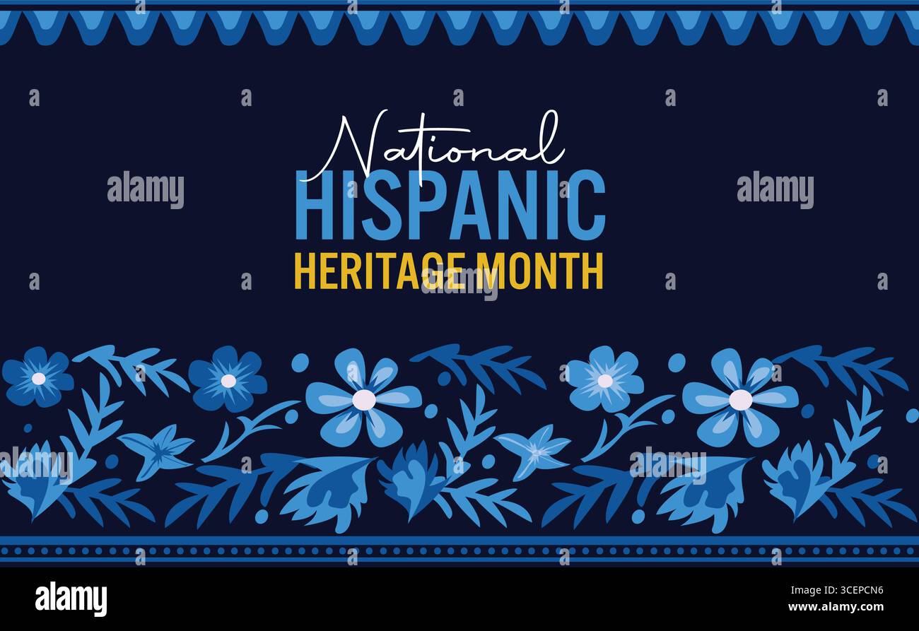 Hispanic heritage month Vector web banner, poster, card for social ...