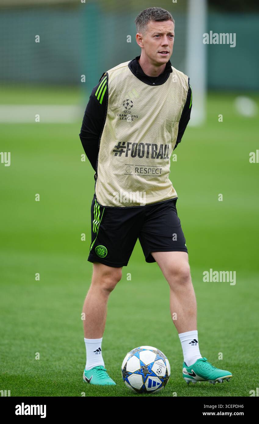 Celtic's Callum McGregor during a training session at Lennoxtown ...