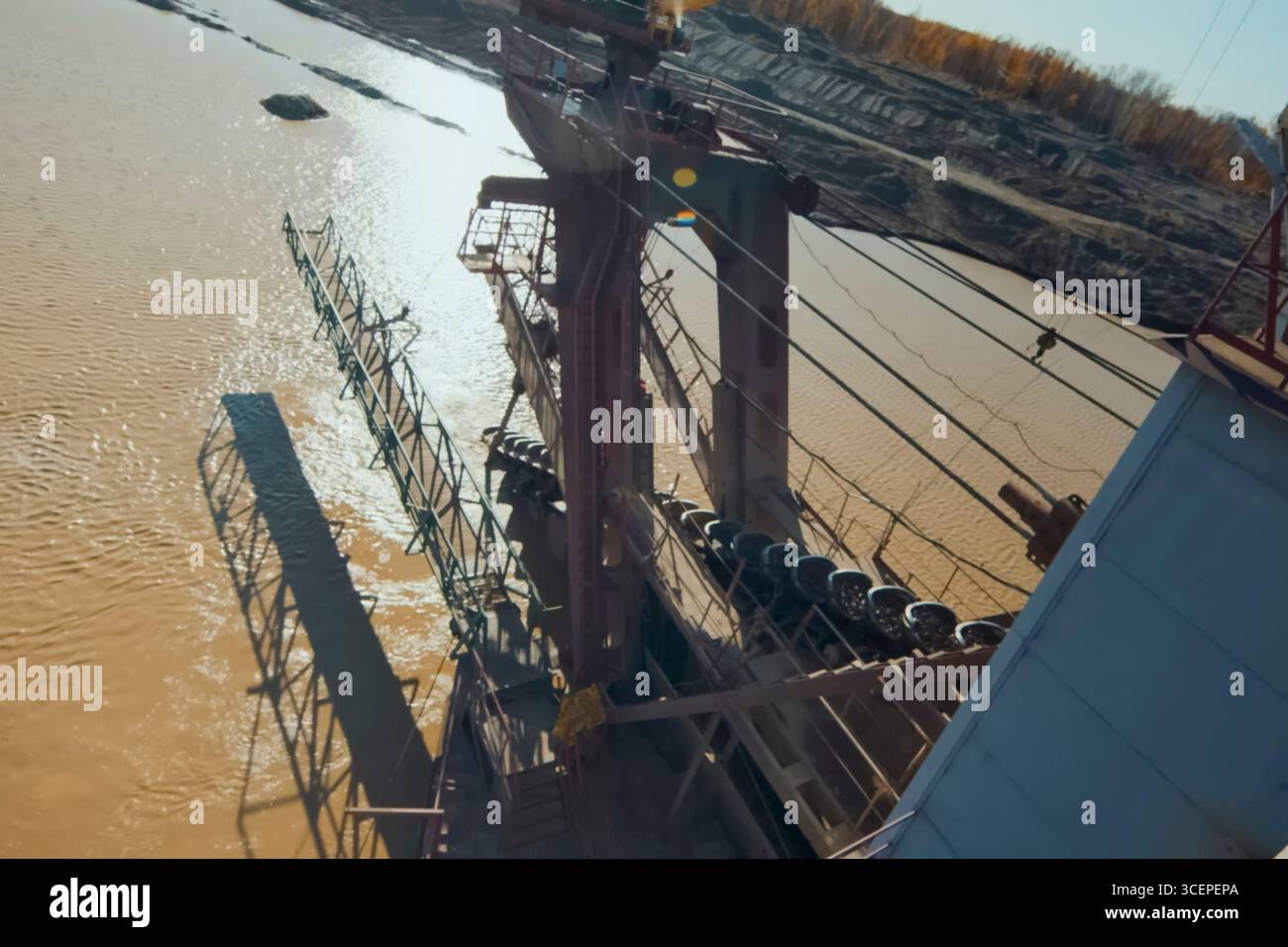 Walking dragline at work in a gold mine Stock Photo - Alamy