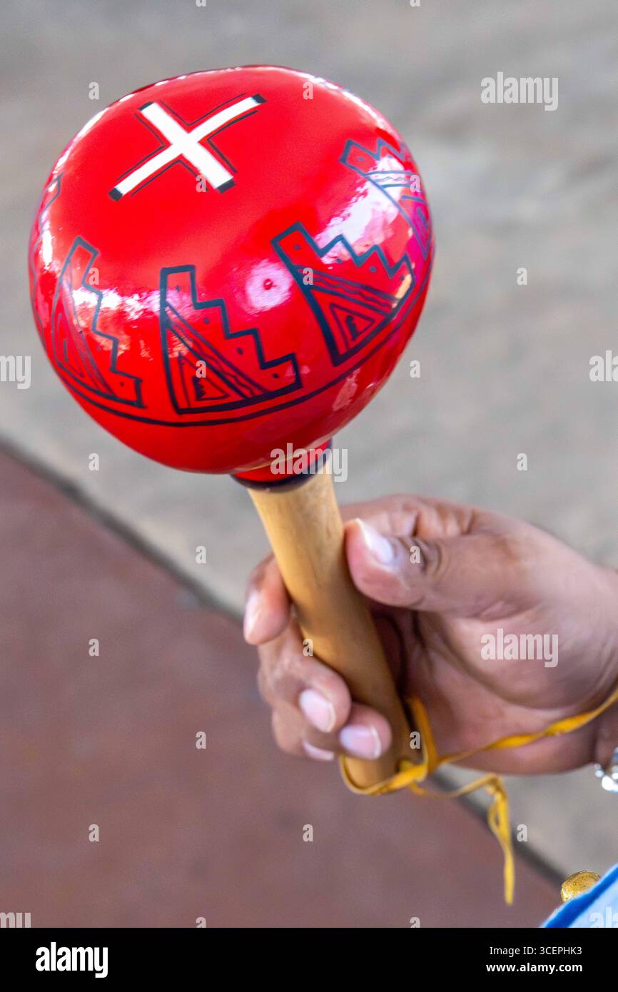 A decorated Jalma, a traditional rattle seen. Nativa 2025 brings ...