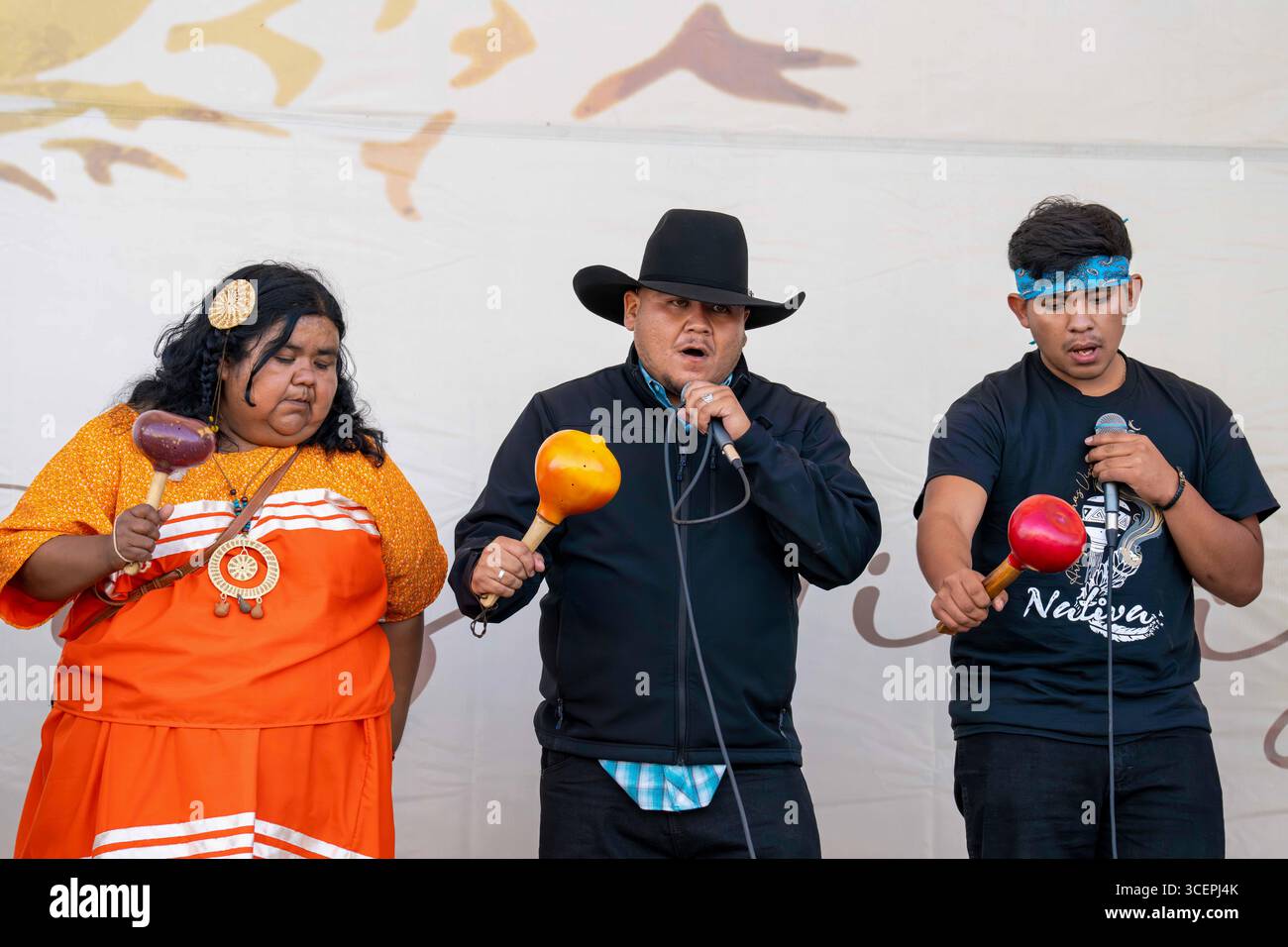 Grupo Estrella Brillante seen during the celebration. Nativa 2025 ...