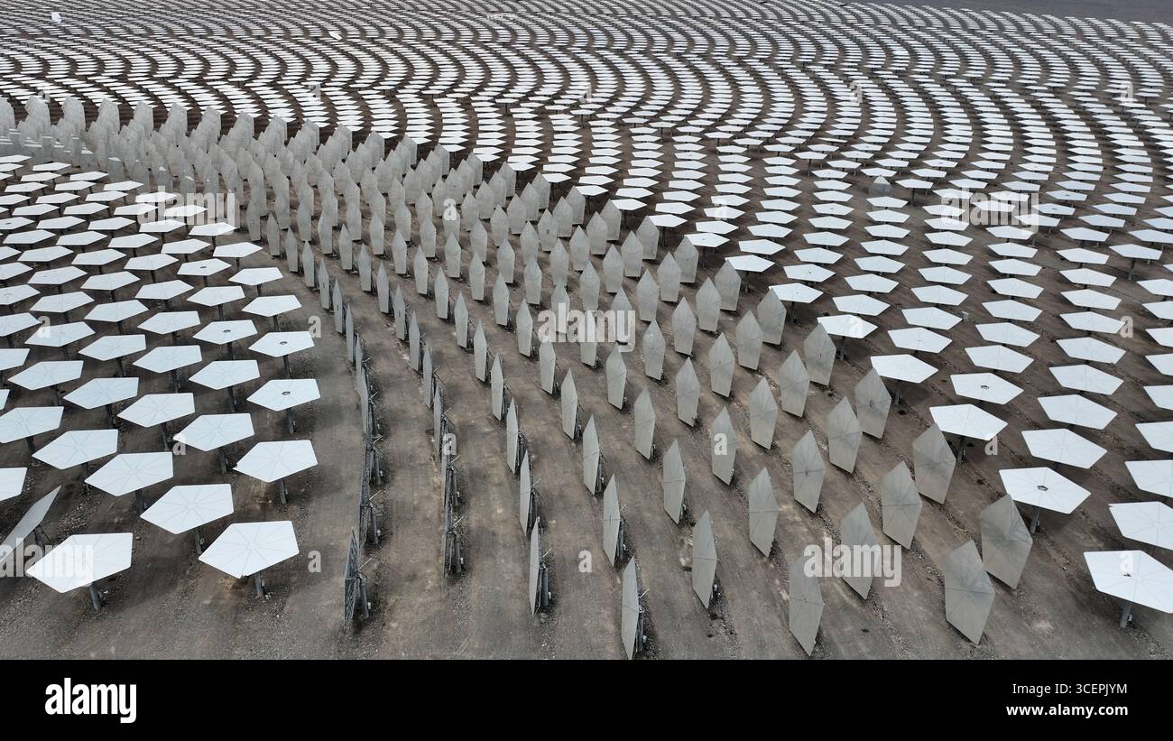 HAMI, CHINA - AUGUST 15, 2025 - 14,500 pentagonal heliostats of the ...