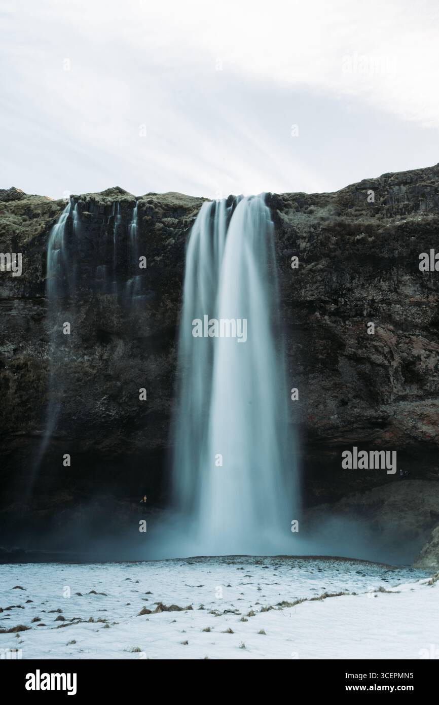 Seljalandsfoss waterfall, one of Iceland’s most famous natural ...