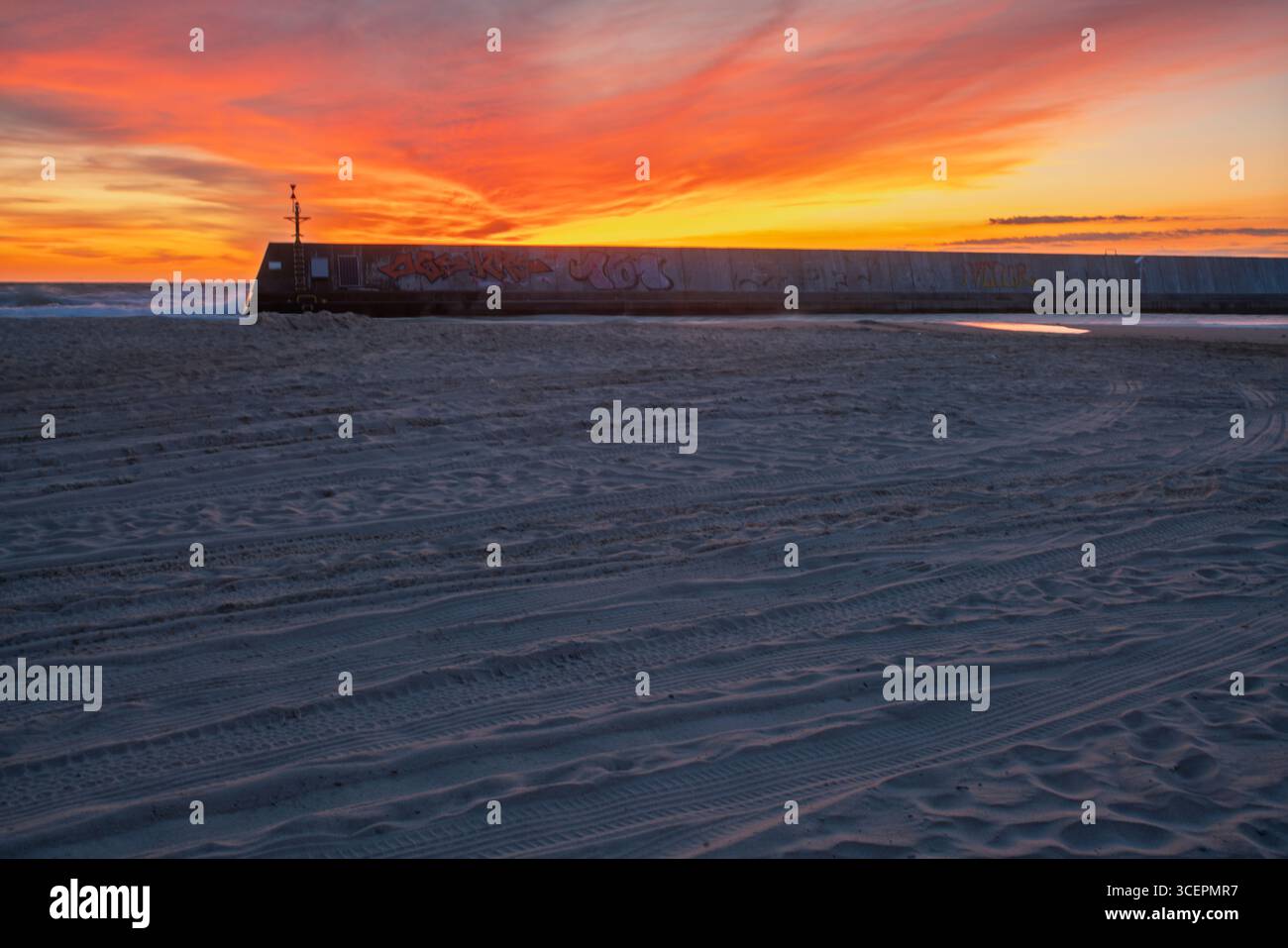 tracks of off-road vehicles on a sandy beach Stock Photo - Alamy