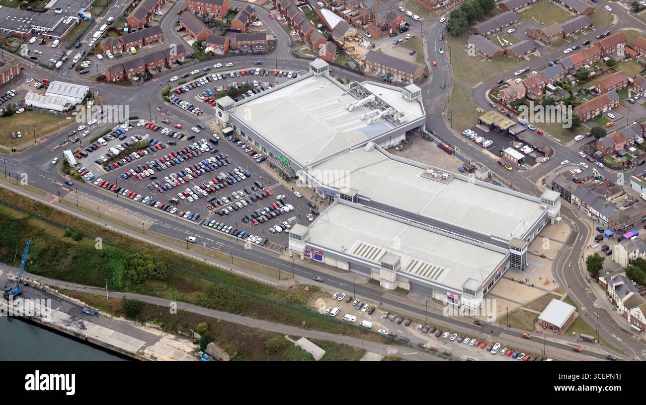 Asda supermarket at The coastal town of Seaham, south of Sunderland ...