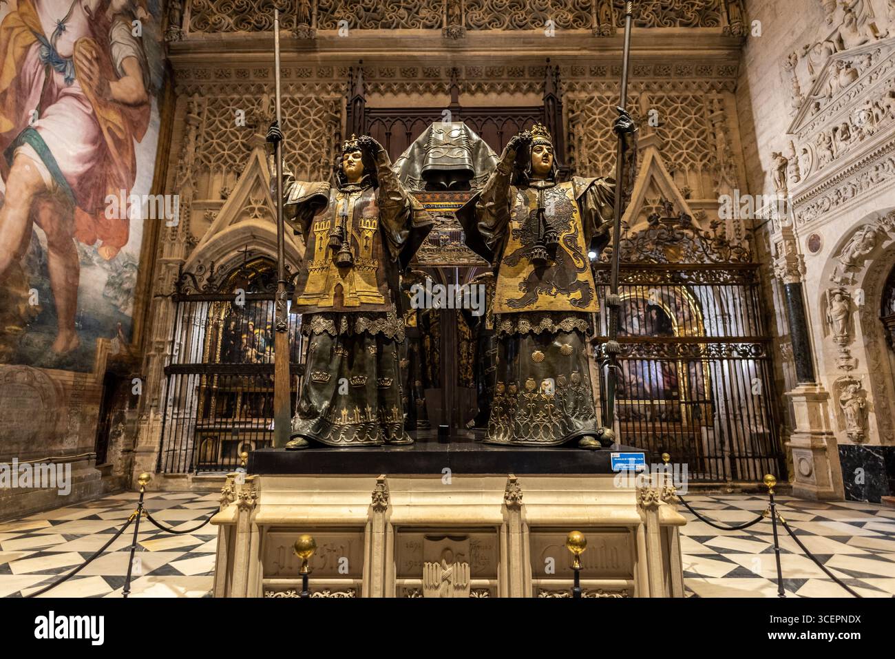 The Tomb of Christopher Columbus located in the Seville Cathedral of ...