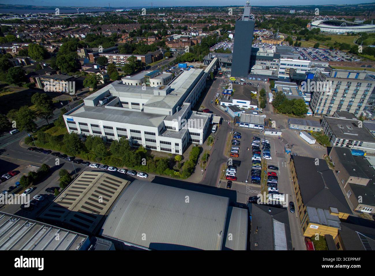 aerial view of Hull's Women and Children's Hospital at Hull Royal ...