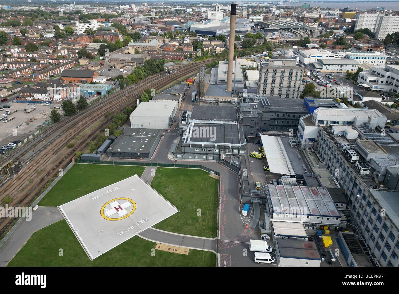aerial view of Hull Royal infirmary, Hull University Teaching Hospitals ...