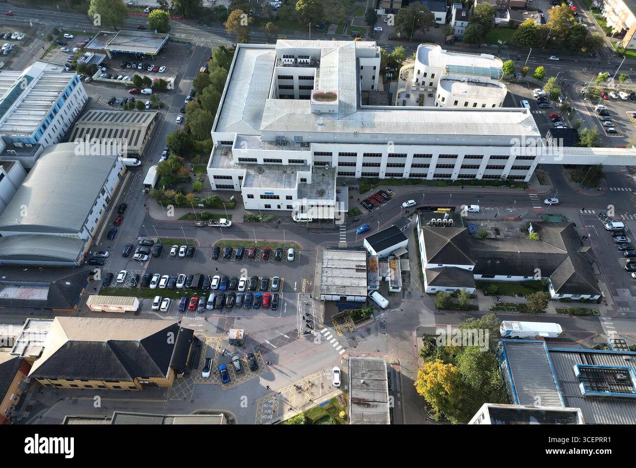 aerial view of Hull's Women and Children's Hospital at Hull Royal ...