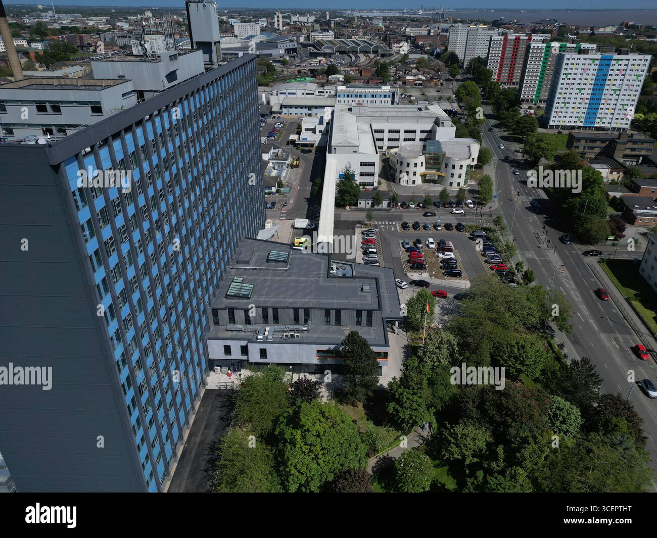 aerial view of Hull Royal infirmary, Hull University Teaching Hospitals ...