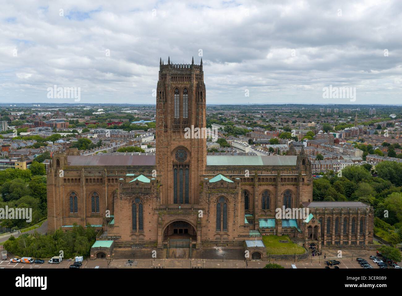Aerial view liverpool cathedral hi-res stock photography and images - Alamy