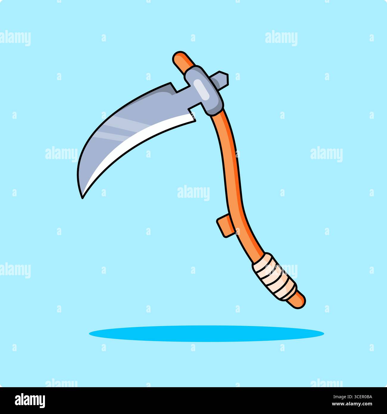 Cartoon Scythe Vectors Illustration Isolated Design, Halloween Theme ...