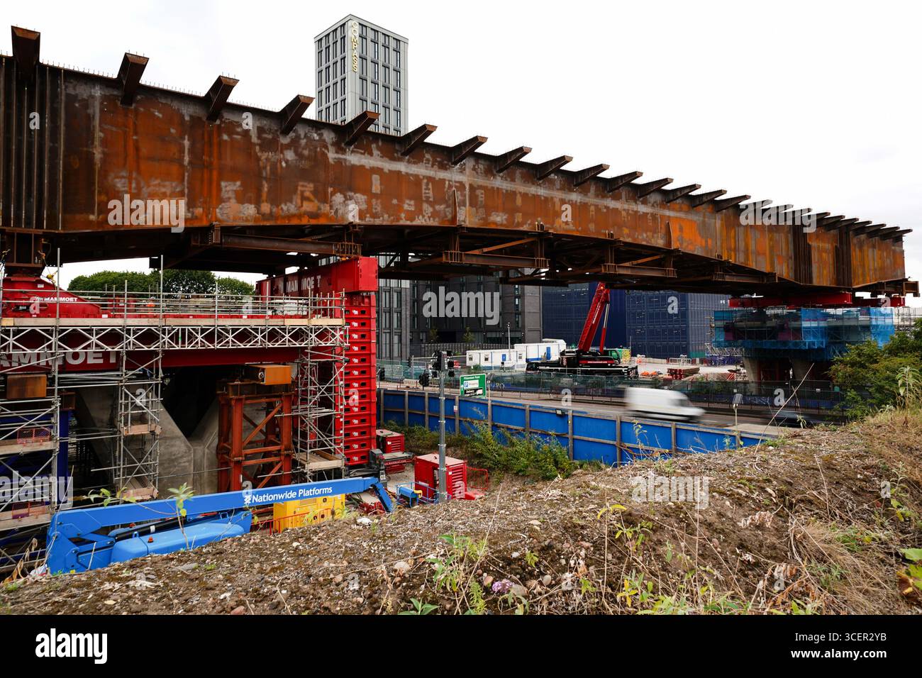 HS2's Lawley Middleway Bridge, which is currently being moved into ...
