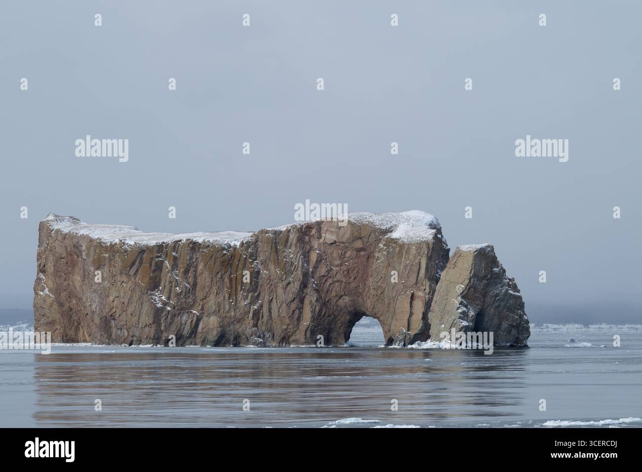 Canada, Quebec, Gaspe. Gulf of Saint Lawrence. Percé Rock (aka Rocher ...