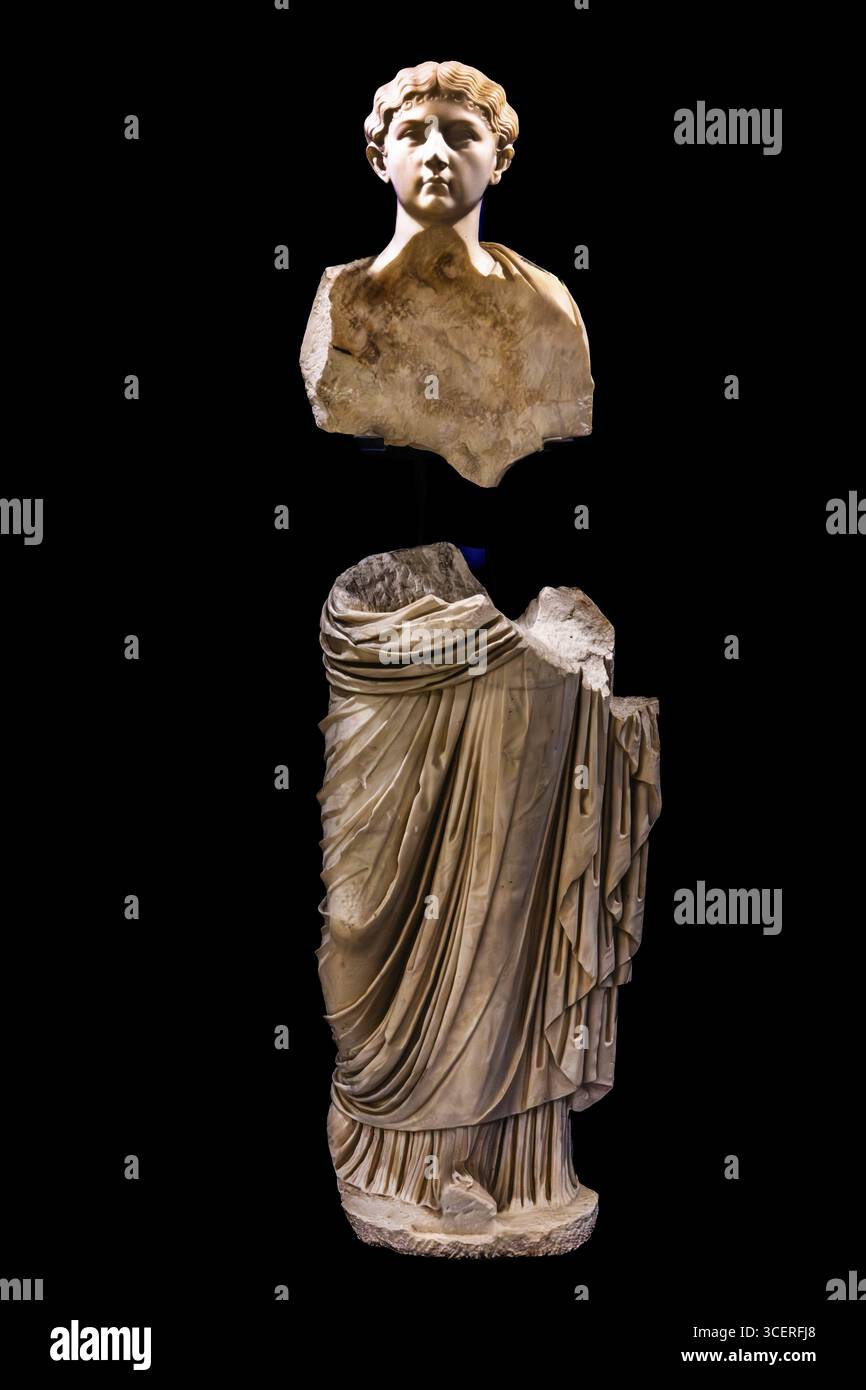 Portrait statue of Antonia, Domus Romana, Roman villa from the 1st ...