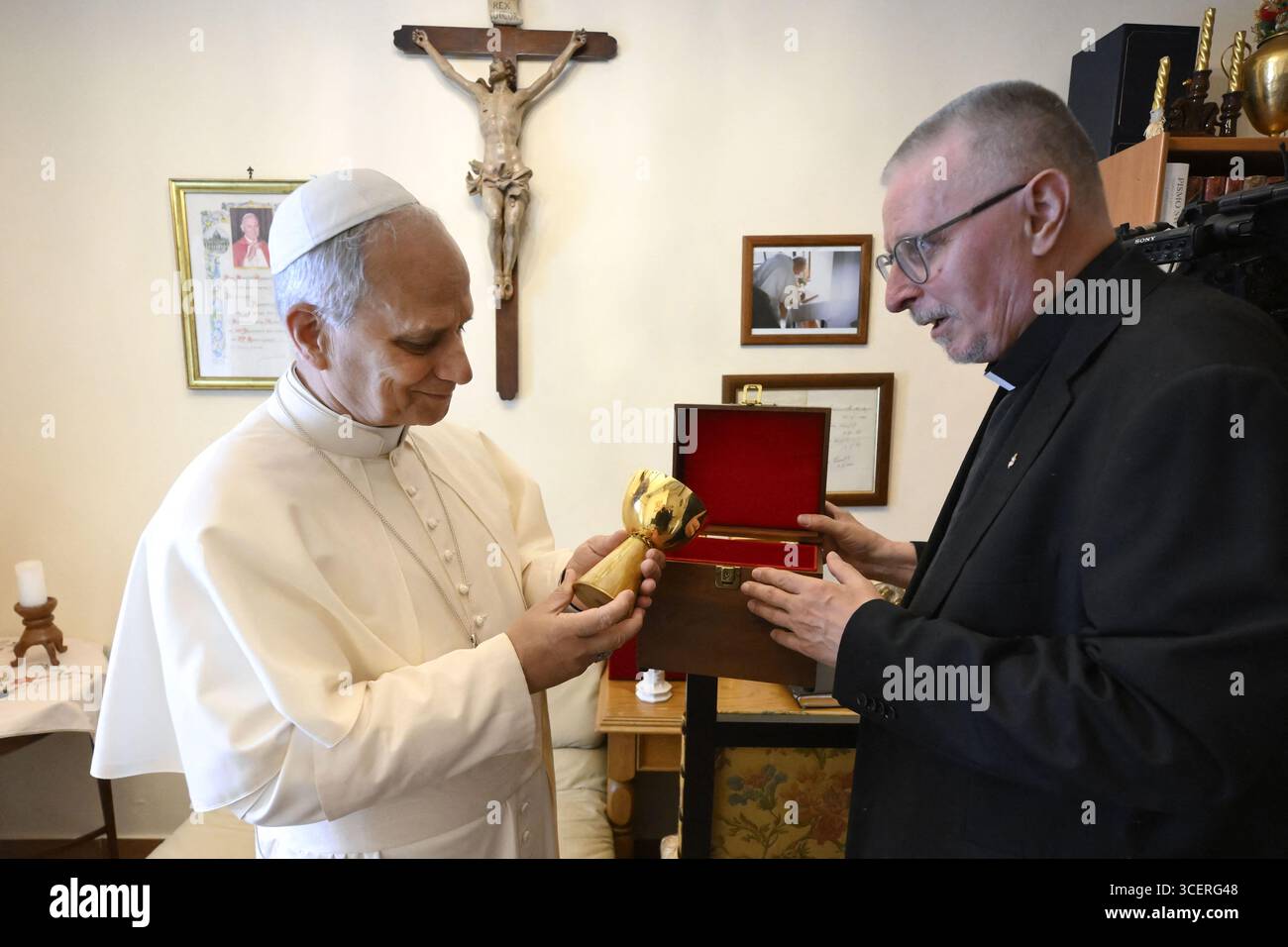 Pope Leo XIV made a private visit to the Shrine of Our Lady of Grace at ...