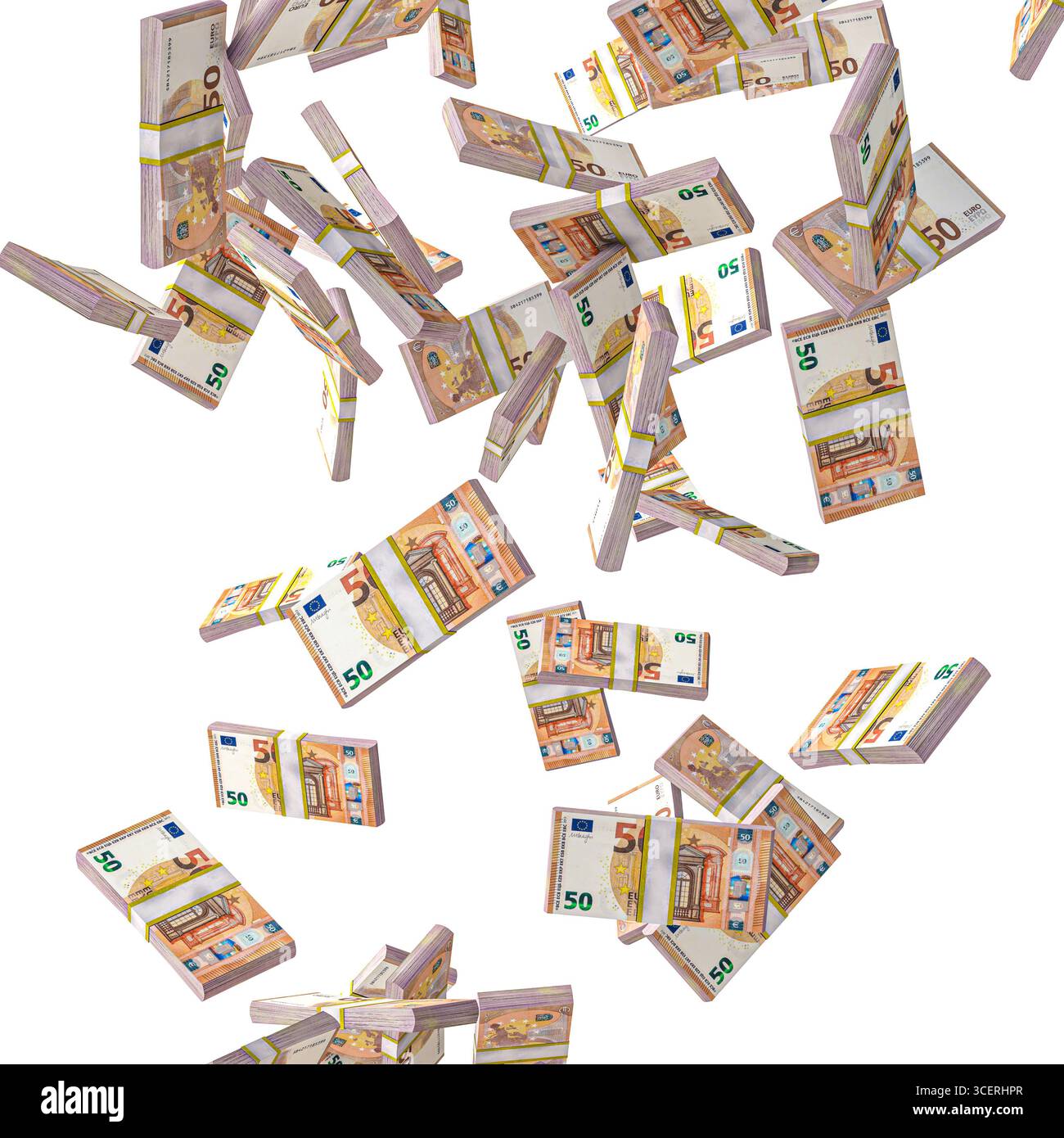 3d euro banknotes falling transparent background Stock Photo - Alamy