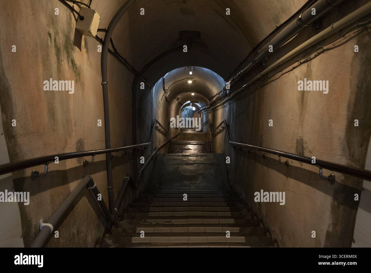 Stairs at the entrance to the sight Japanese Navy Underground ...