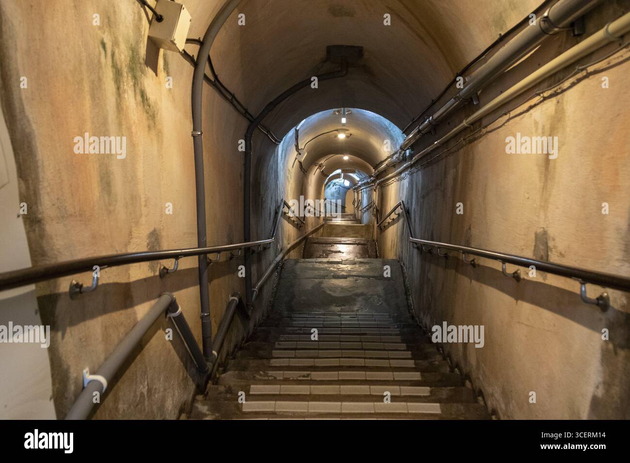 Stairs at the entrance to the sight Japanese Navy Underground ...