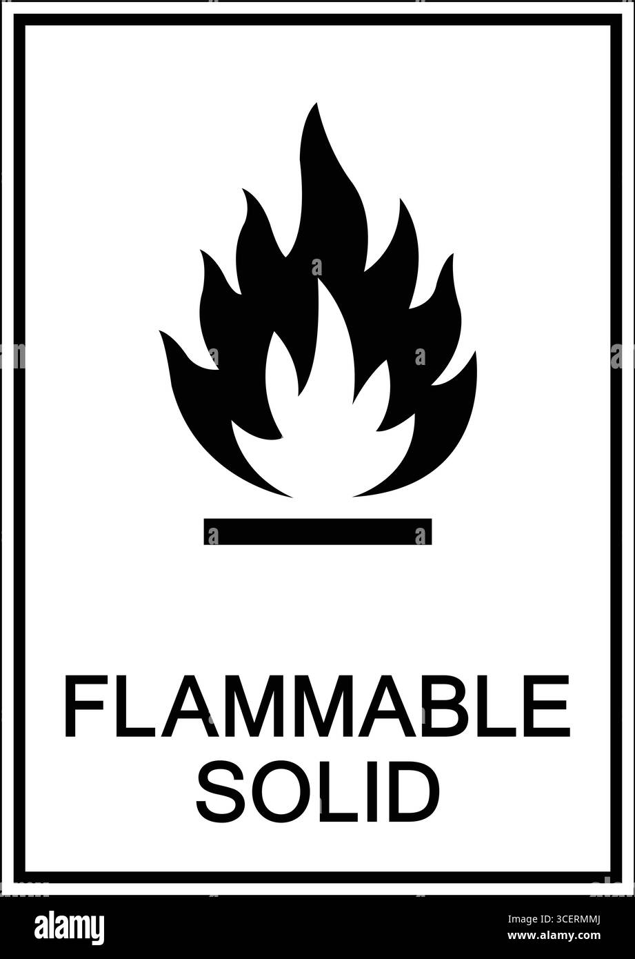 Flammable material icon vector Black and White Stock Photos & Images ...
