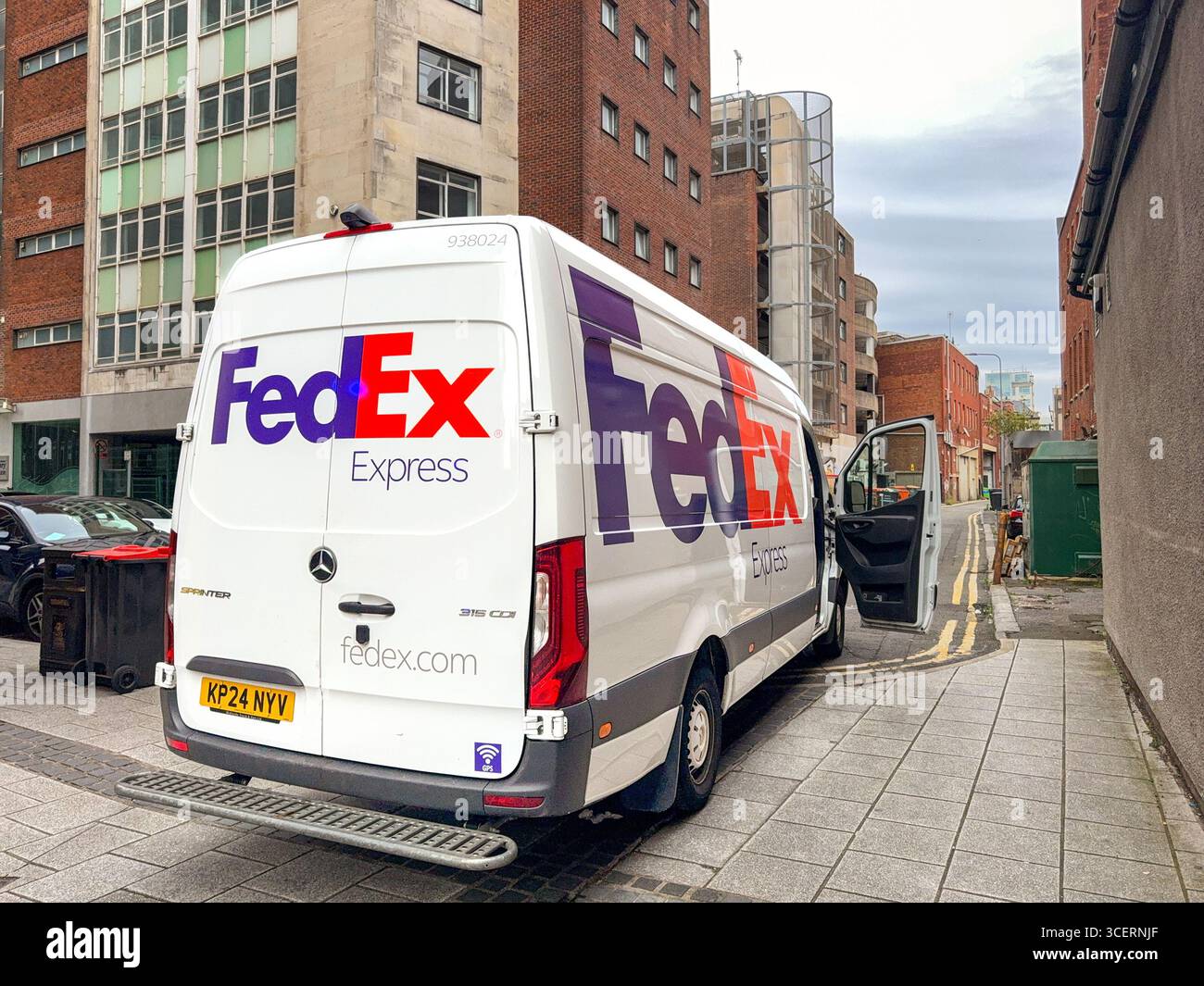 Cardiff, Wales, UK - 16 July 2025: FedEx Express delivery van parked ...