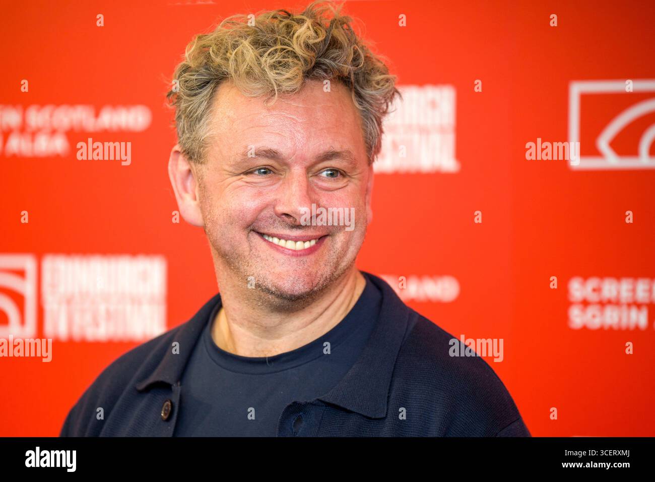 Actor Michael Sheen, after taking part in a Q&A session with television ...