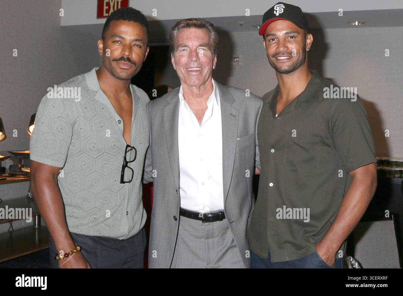 LOS ANGELES - AUG 16: Sean Dominic, Peter Bergman, Nathan Owens at the ...