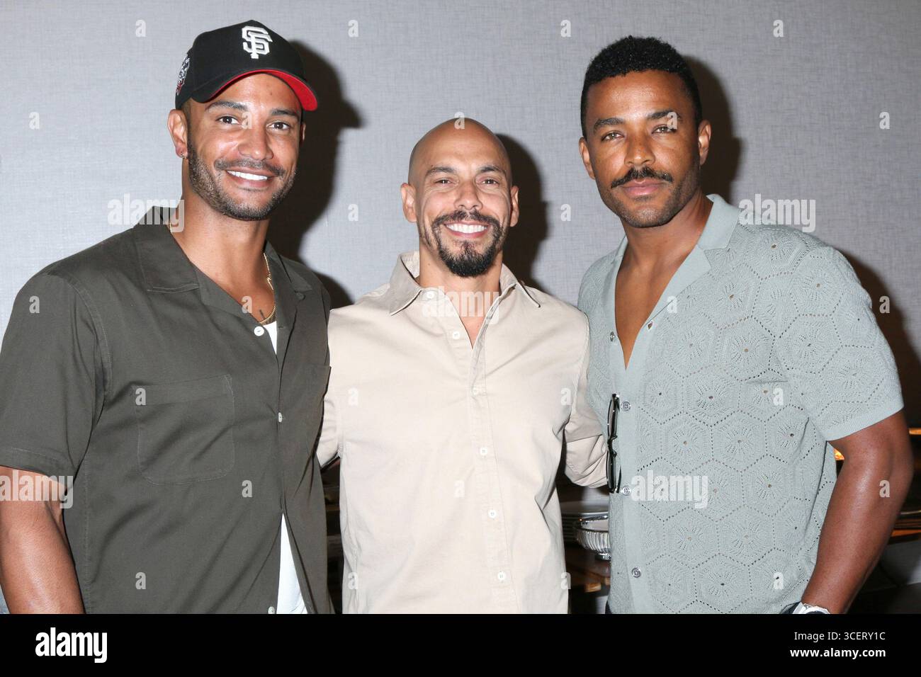 LOS ANGELES - AUG 16: Nathan Owens, Bryton James, Sean Dominic at the ...