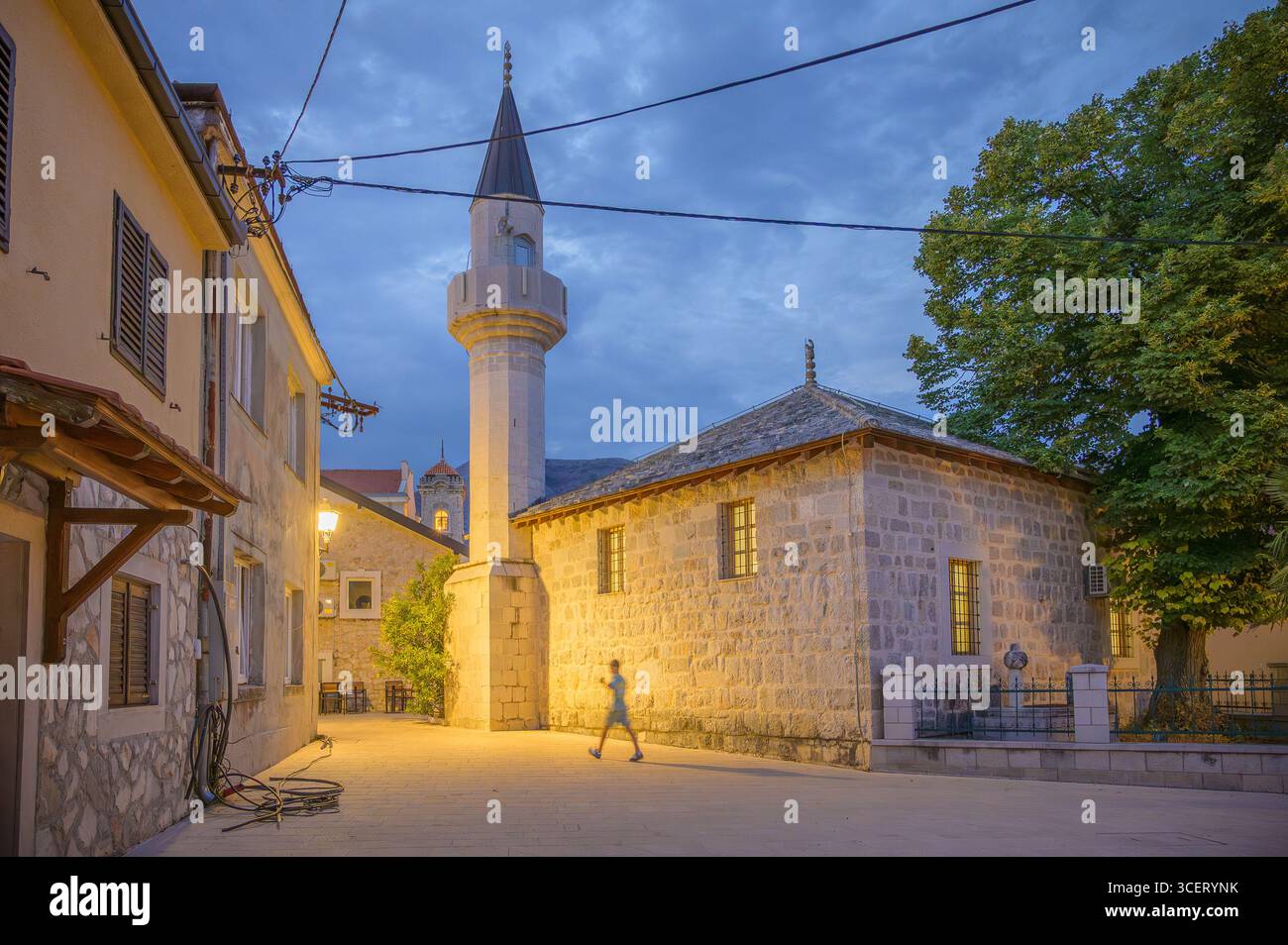 The Osman Pasina mosque showcases its historic architecture in Trebinje ...