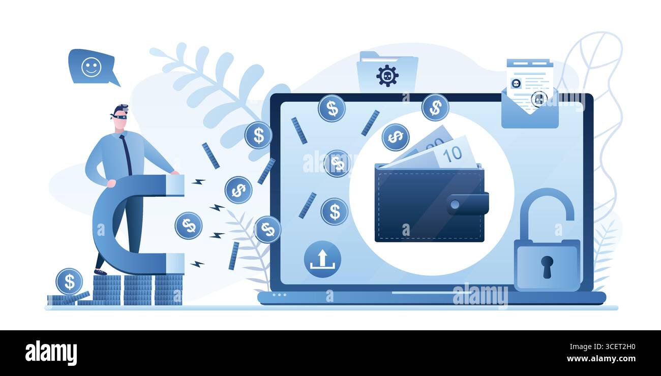 Cybercrime online theft Stock Vector Images - Alamy