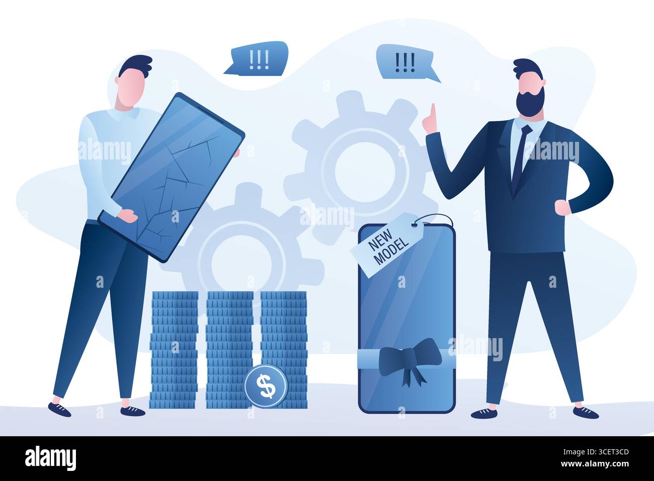 Man buy electronics Stock Vector Images - Alamy