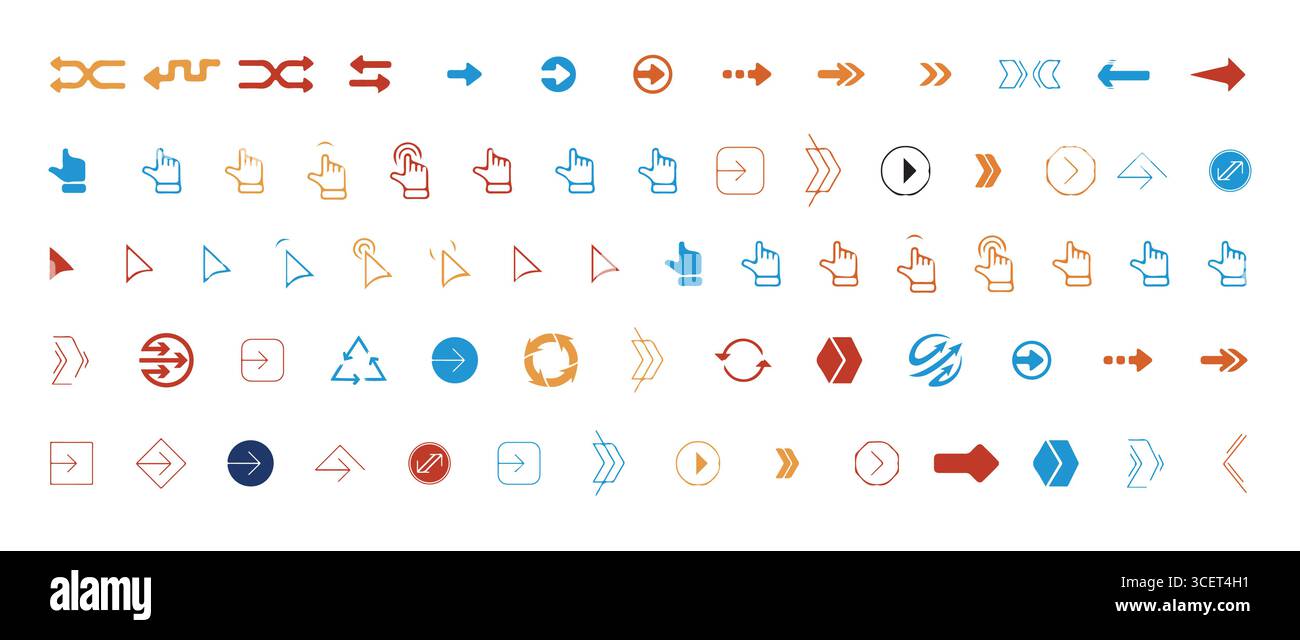 Download buttons collection cursor Stock Vector Images - Alamy