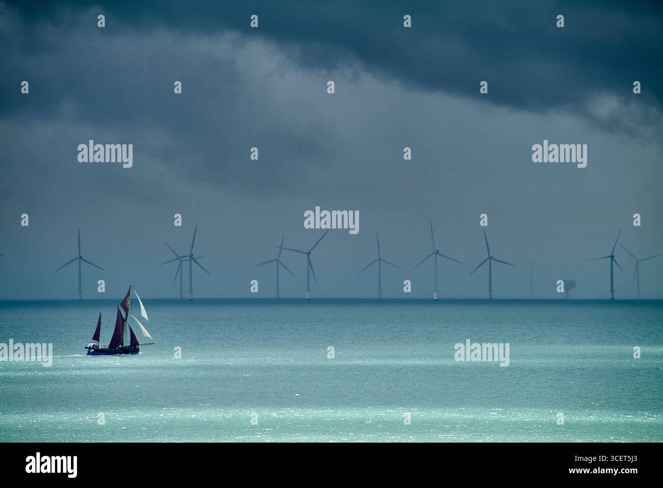 Gunfleet Sands offshore wind farm Stock Photo - Alamy