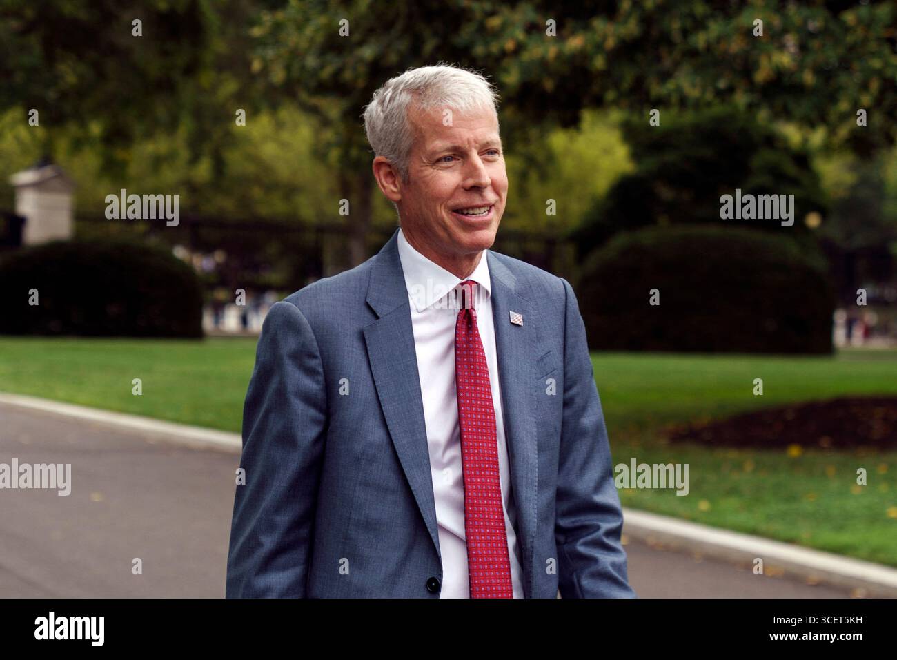 US Secretary of Energy Chris Wright speaks to the media at the White ...