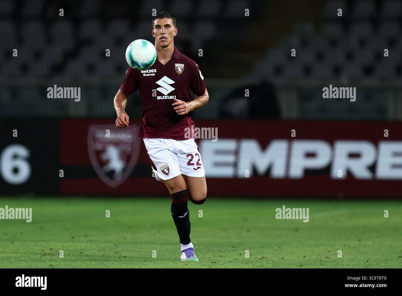 Cesare Casadei of Torino Fc in action during the Coppa Italia Round of ...