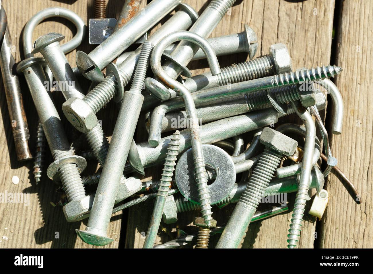 Collection metal fasteners including bolts hi-res stock photography and ...