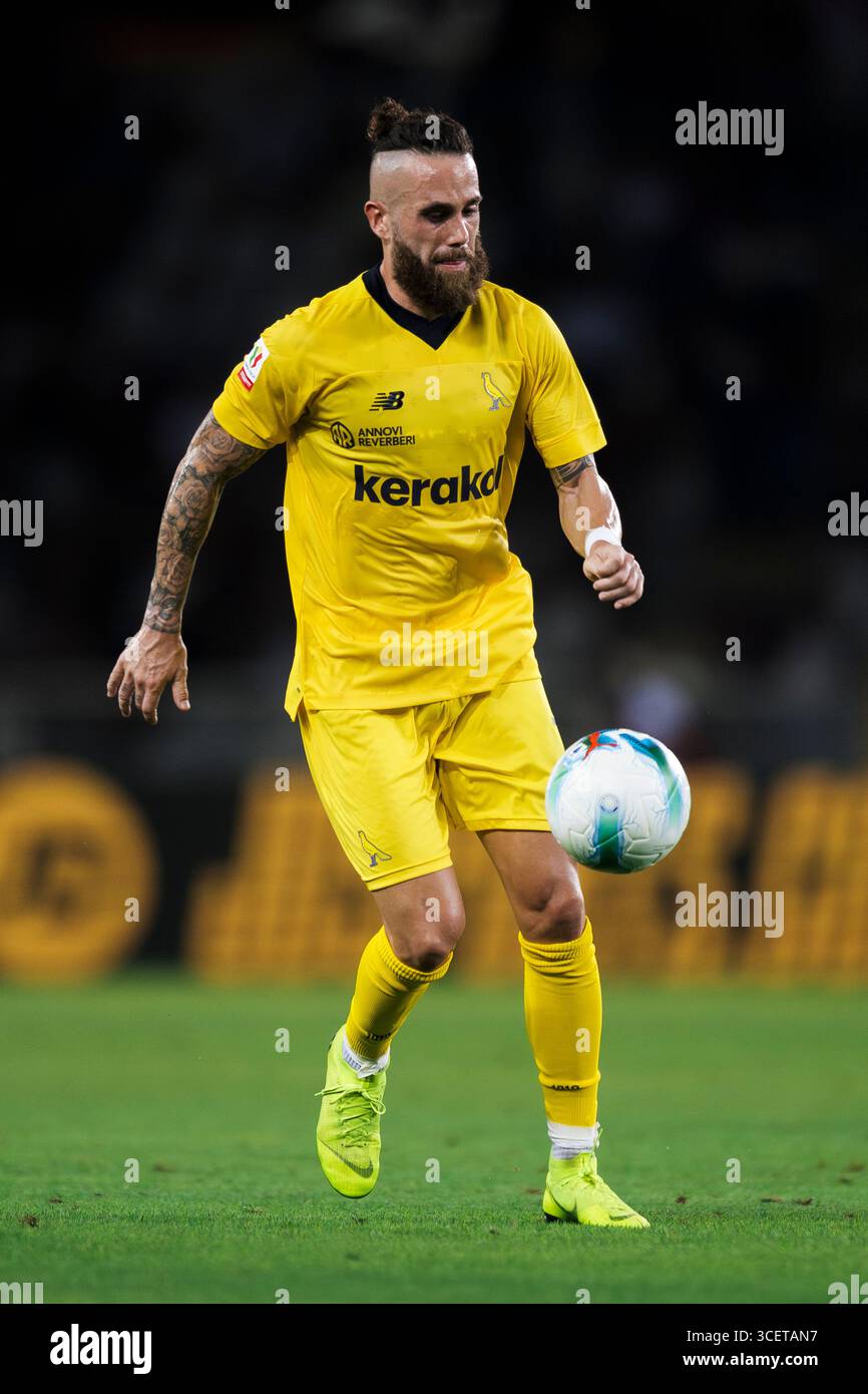 Francesco Zampano of Modena FC in action during the Coppa Italia ...