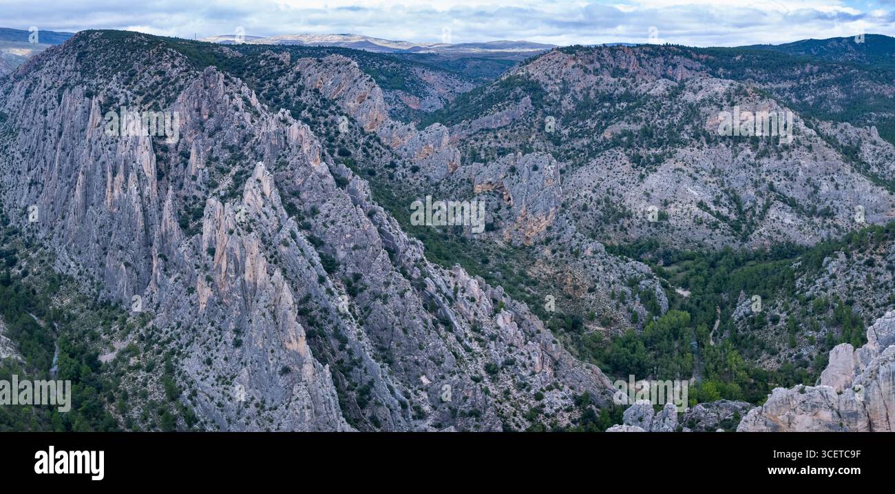 Aerial view from a drone of the Montoro Organs natural monument in the ...
