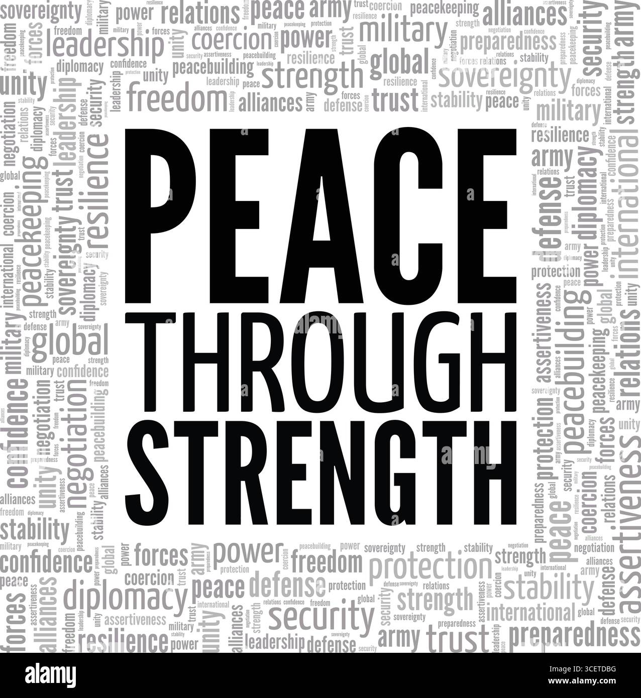 Peace through strength Stock Vector Images - Alamy
