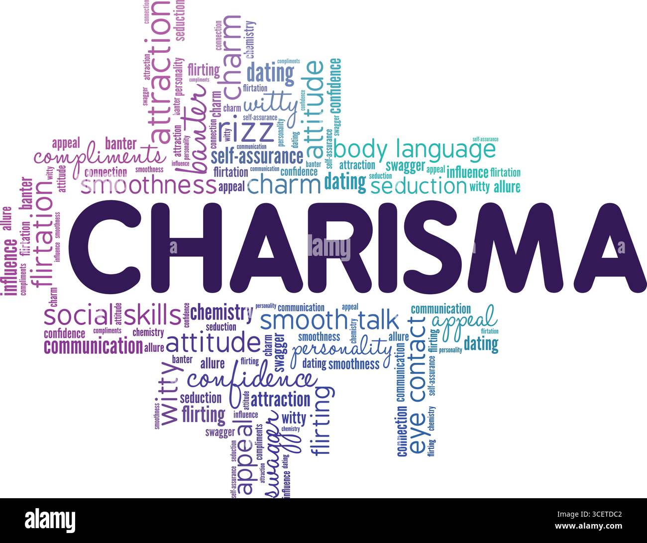 Charisma word cloud conceptual design isolated on white background ...