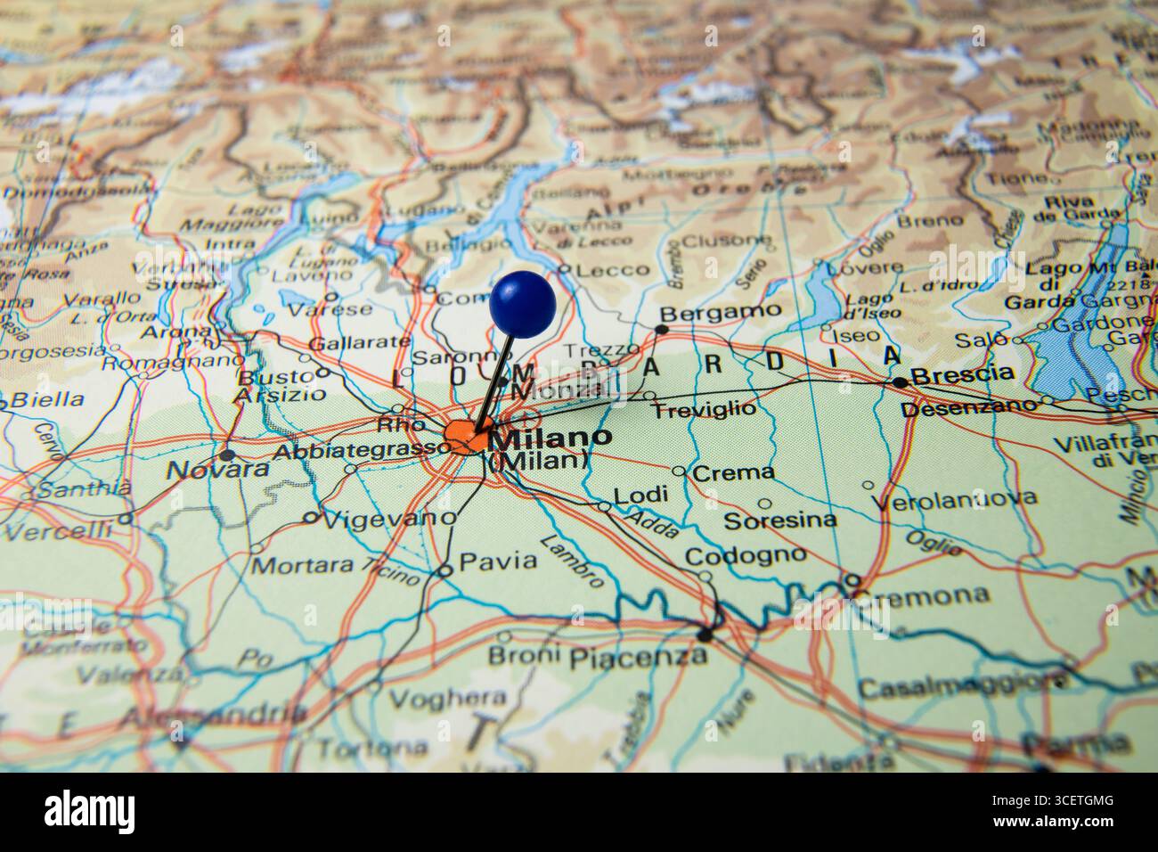Northern italy map hi-res stock photography and images - Alamy