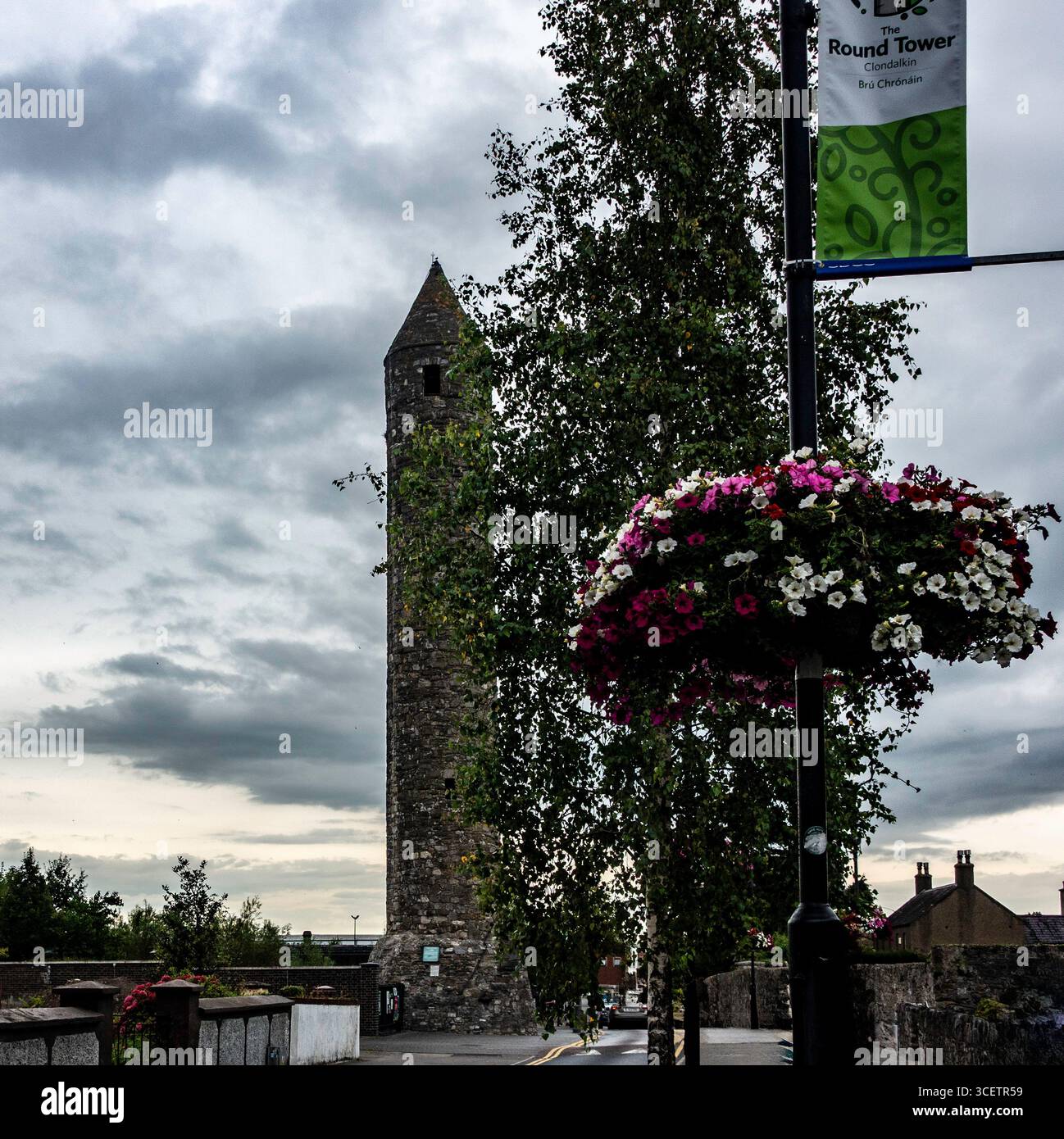 Clondalkin Round Tower, an early medieval structure from the 8th or 9th ...