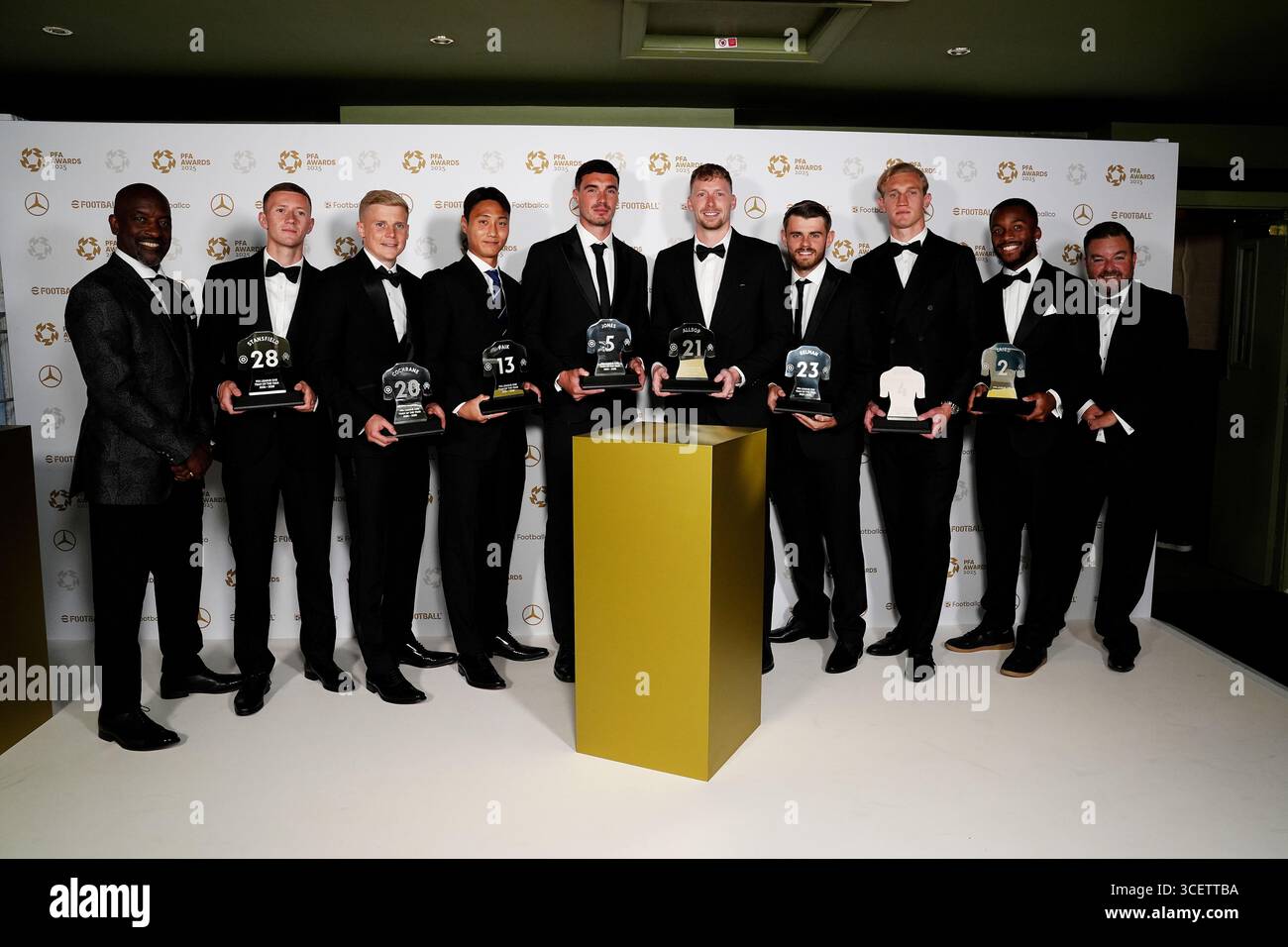 PFA League One Team Of The Year award winners during the PFA Awards ...