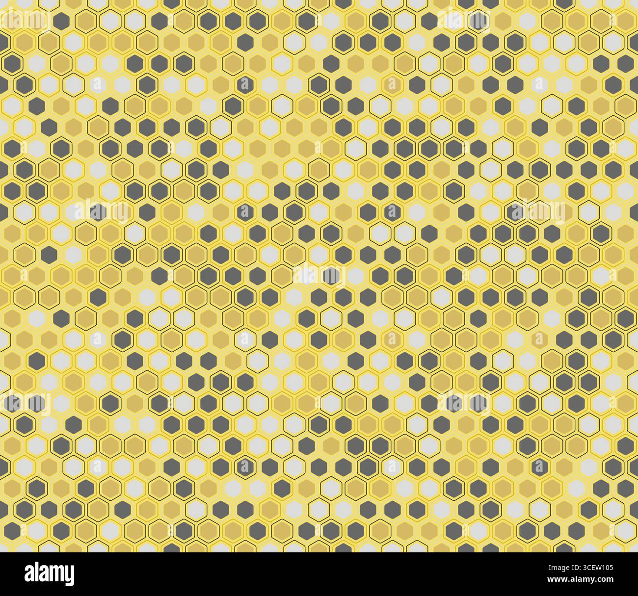 Hexagon vector pattern. Rounded hexagons mosaic pattern with inner ...