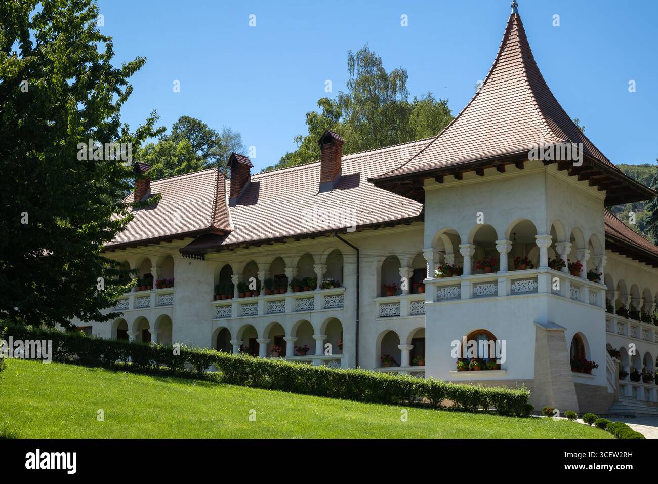 beautiful prislop monastery in romania, featuring a distinctive ...