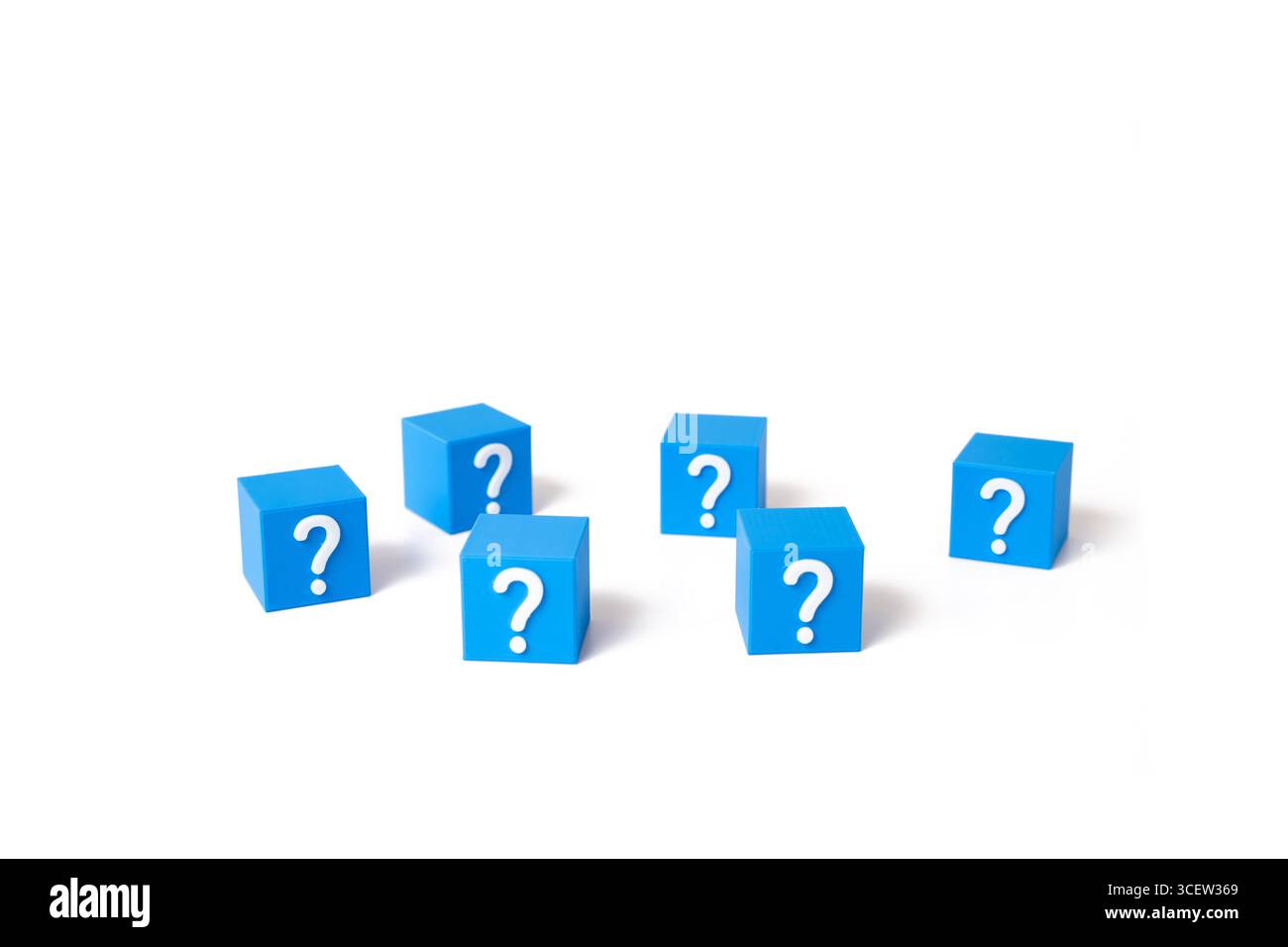 Blocks with question marks are scattered on a white background. Riddles ...
