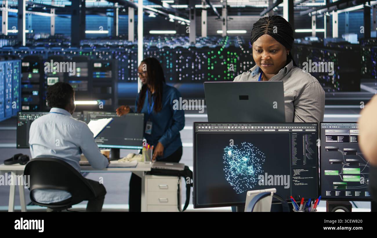 Annoyed data center admin having hi-res stock photography and images - Alamy