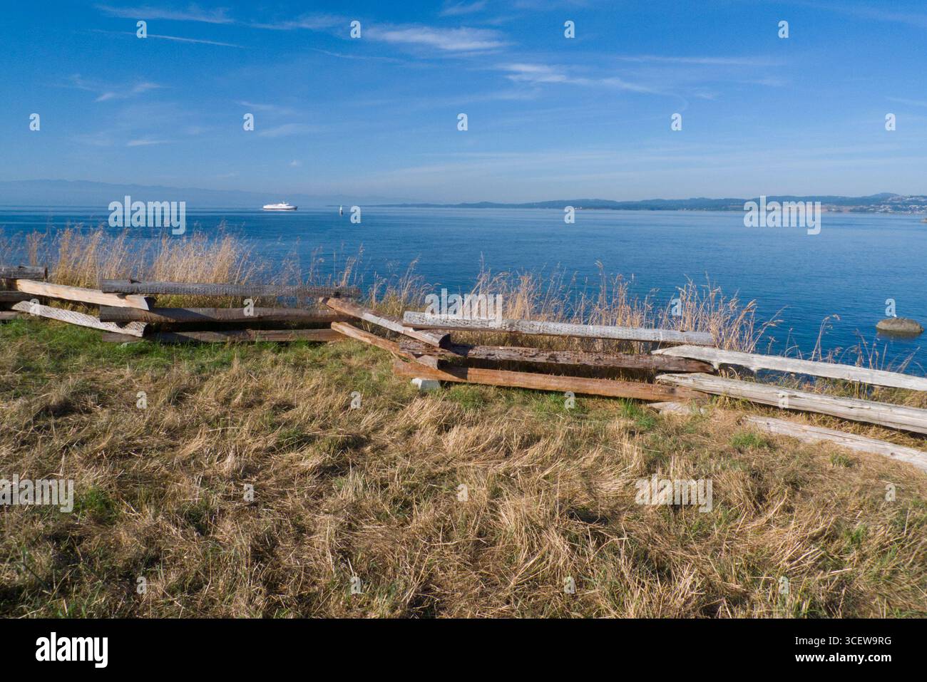 Coho Ferry operated by Black Ball Ferry Line crossing the Strait of ...